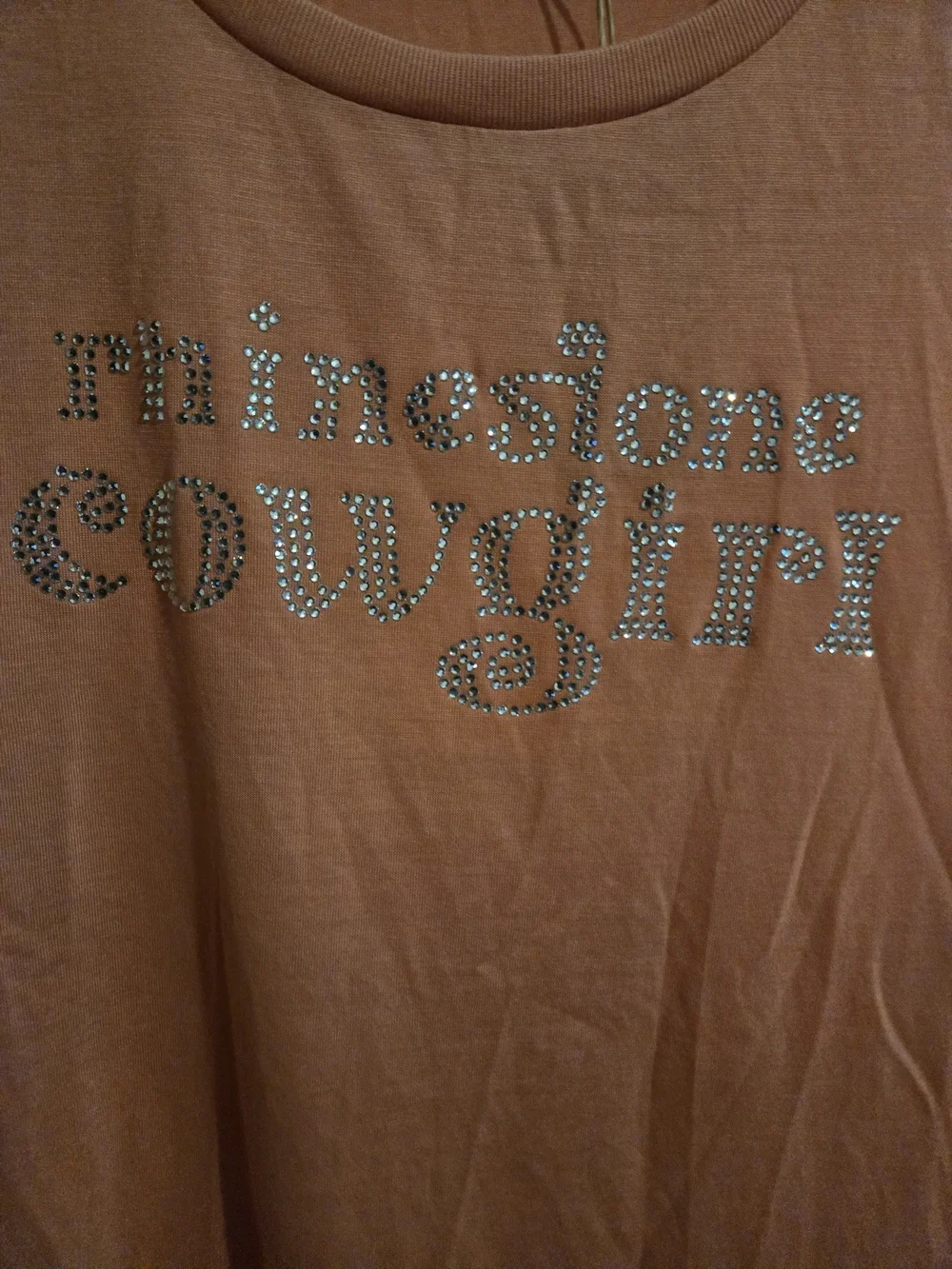 nm lab by naughtymonkey | Tops | Naughty Monkey Peach Rhinestone ...